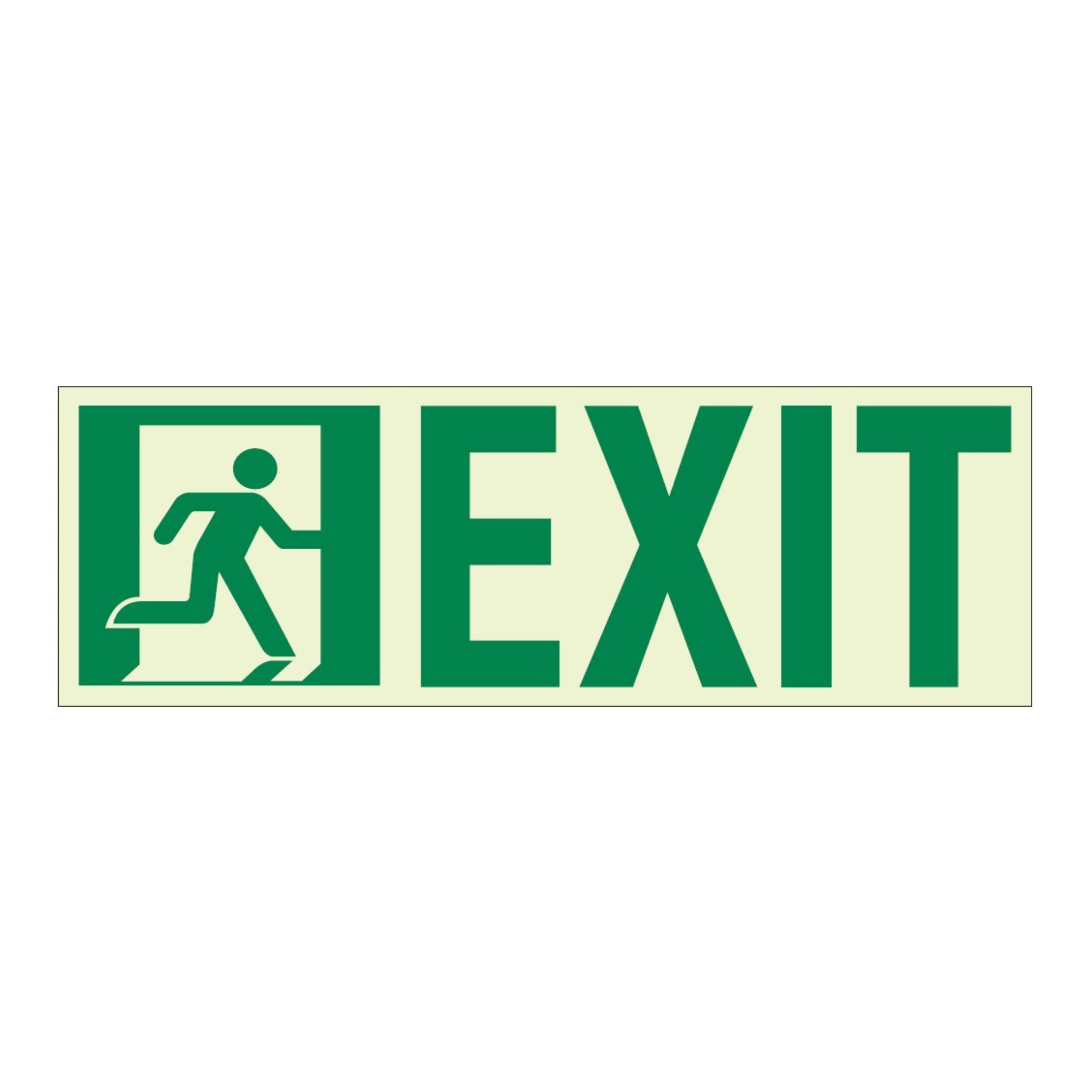 Ecoglo® Door-Mounted Path Marking Sign – Running Man with EXIT ...